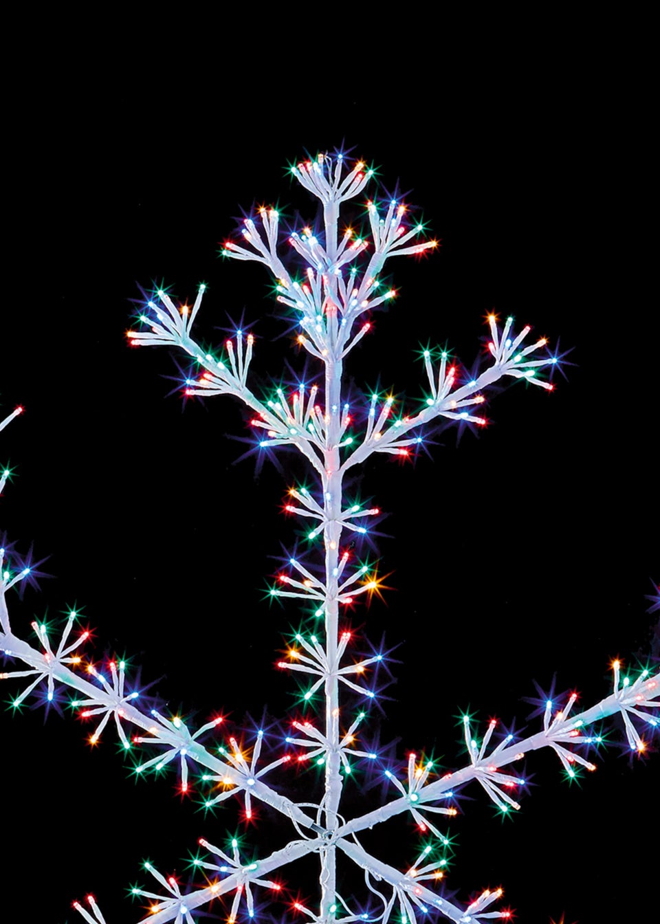 Premier Decorations 1.5cm Multi-coloured Twinkling Starburst Snowflake ...