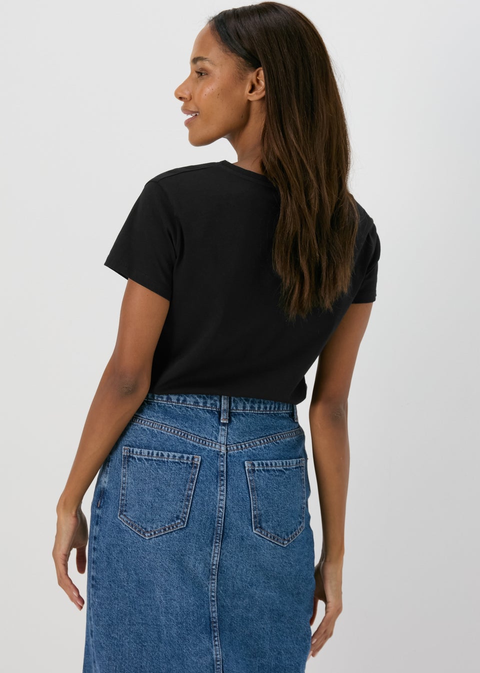 Black Lips Slogan T-Shirt - Matalan