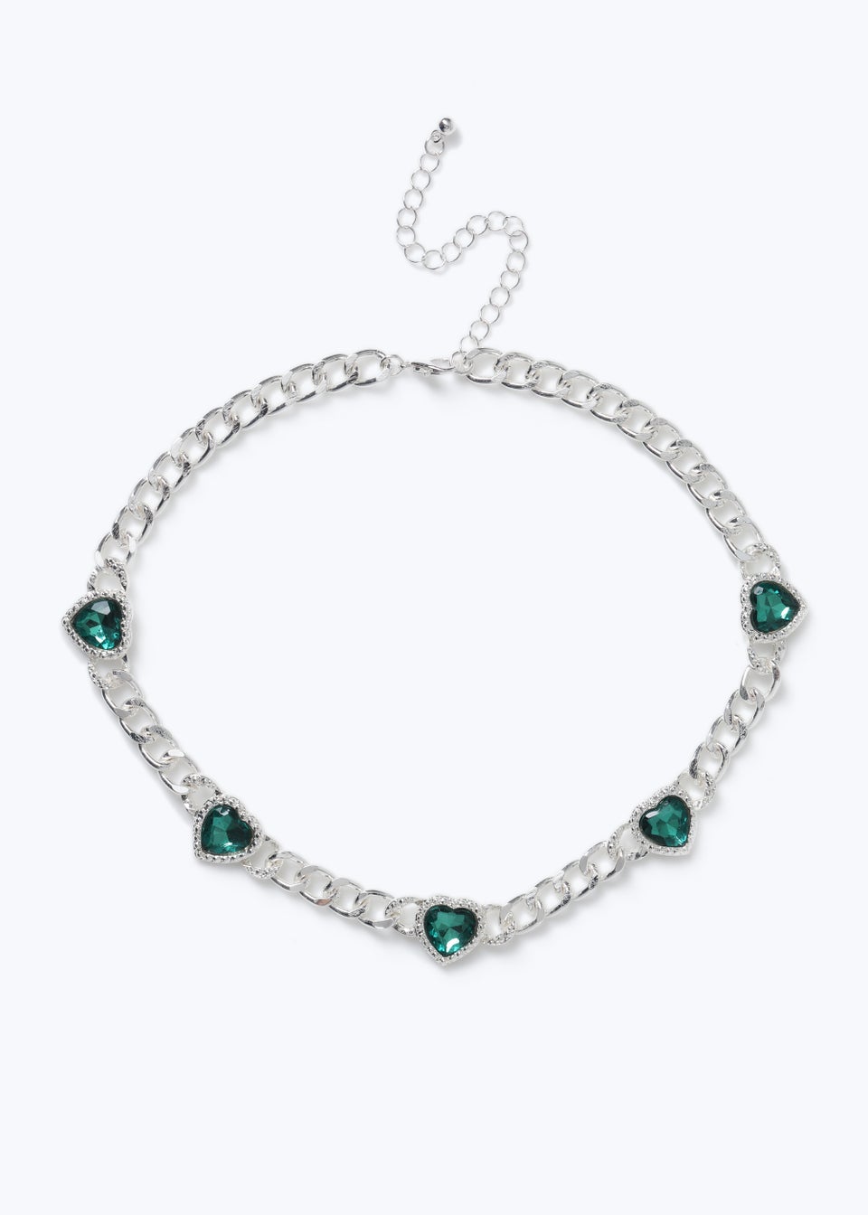 Silver Chain Heart Bracelet - Matalan