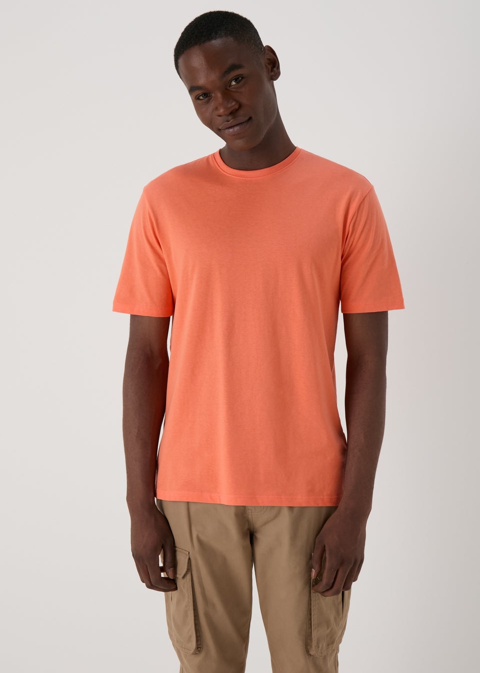 Coral Essential Crew Neck Tee - Matalan