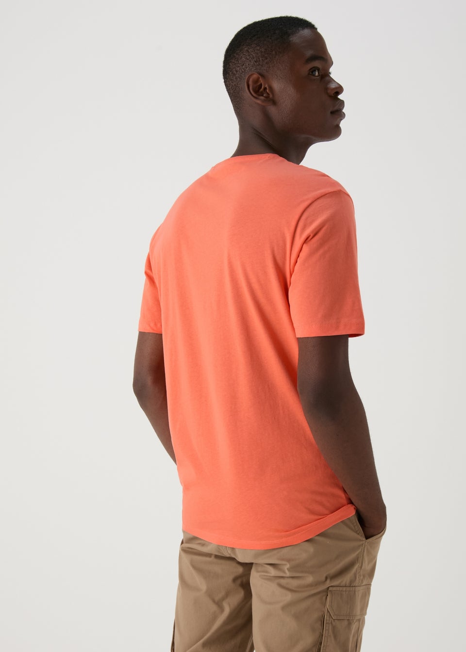 Coral Essential Crew Neck Tee - Matalan