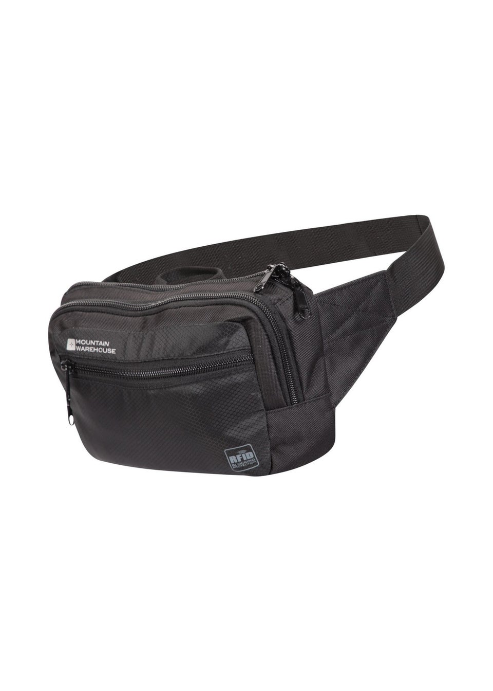 Mountain Warehouse Black Travel RFID Blocking Bum Bag - Matalan