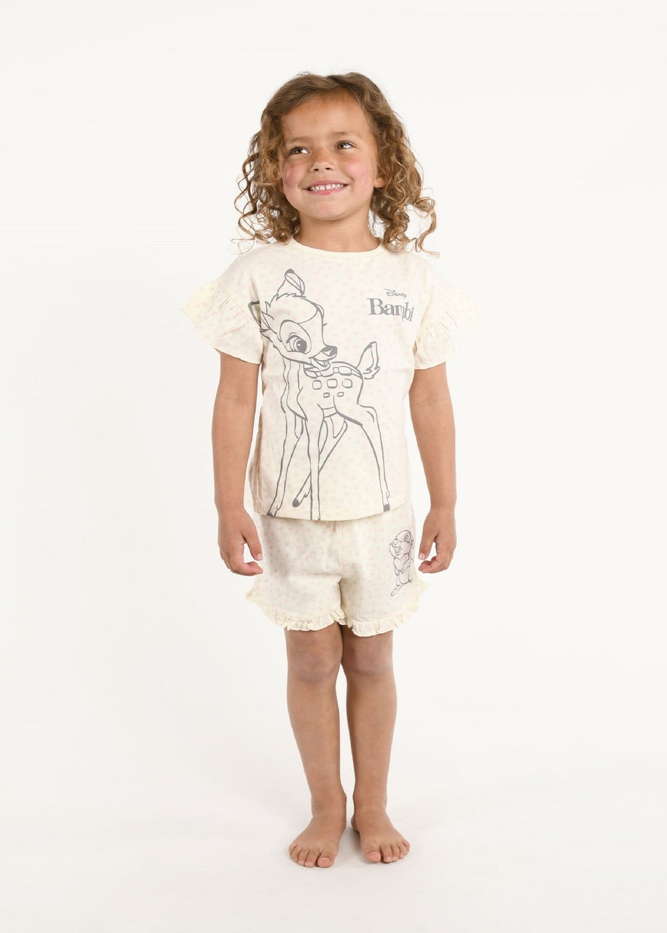 Disney Kids Cream Bambi Pyjama Set (4-8 yrs) - Matalan