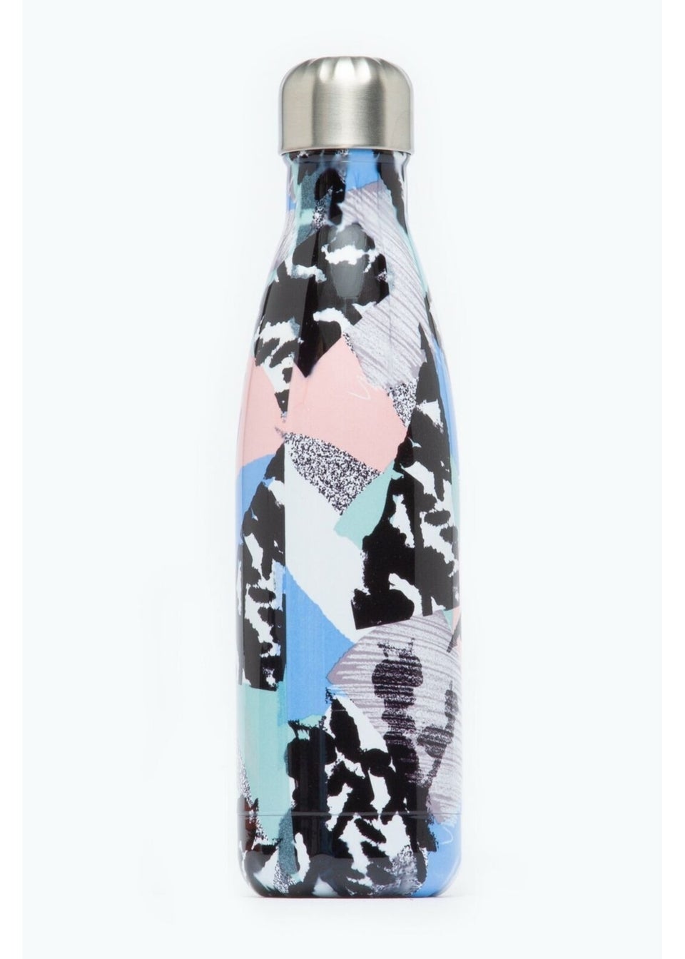 Hype Multi Pastel Abstract Metal Water Bottle - Matalan