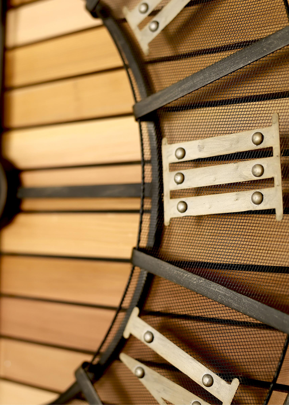 Charles Bentley Iron Garden Black & Antique Brass Metal Clock (Dia.87cm ...