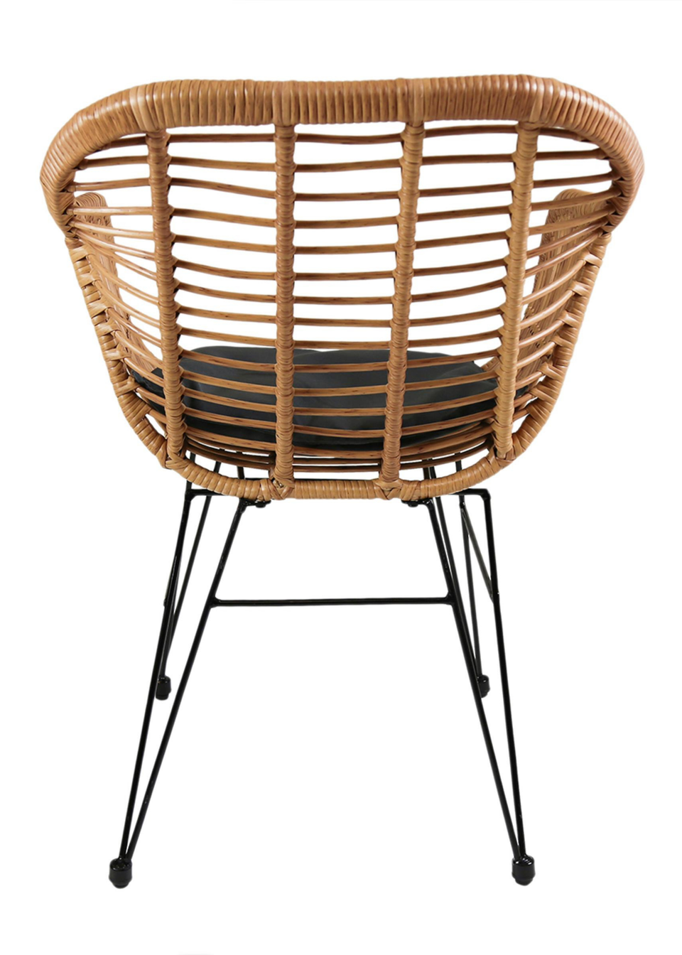 Charles Bentley Rattan Steel Frame Natural Bistro Garden Set (2 Seater ...