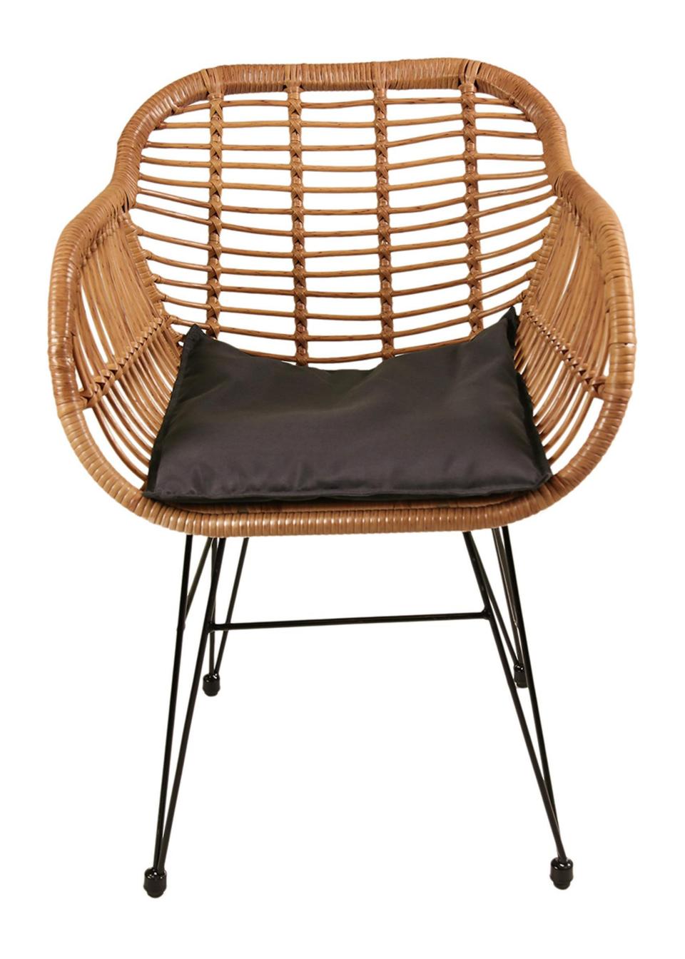 Charles Bentley Rattan Steel Frame Natural Bistro Garden Set (2 Seater ...