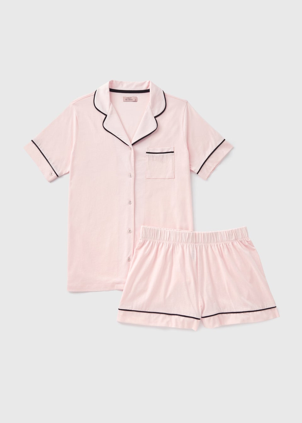 Pink Traditional Short Pyjama Set - Matalan