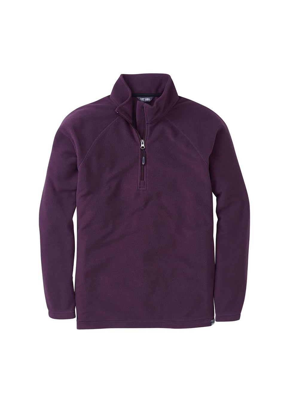 Cotton Traders Deep Violet Recycled Microfleece Half Zip Top - Matalan