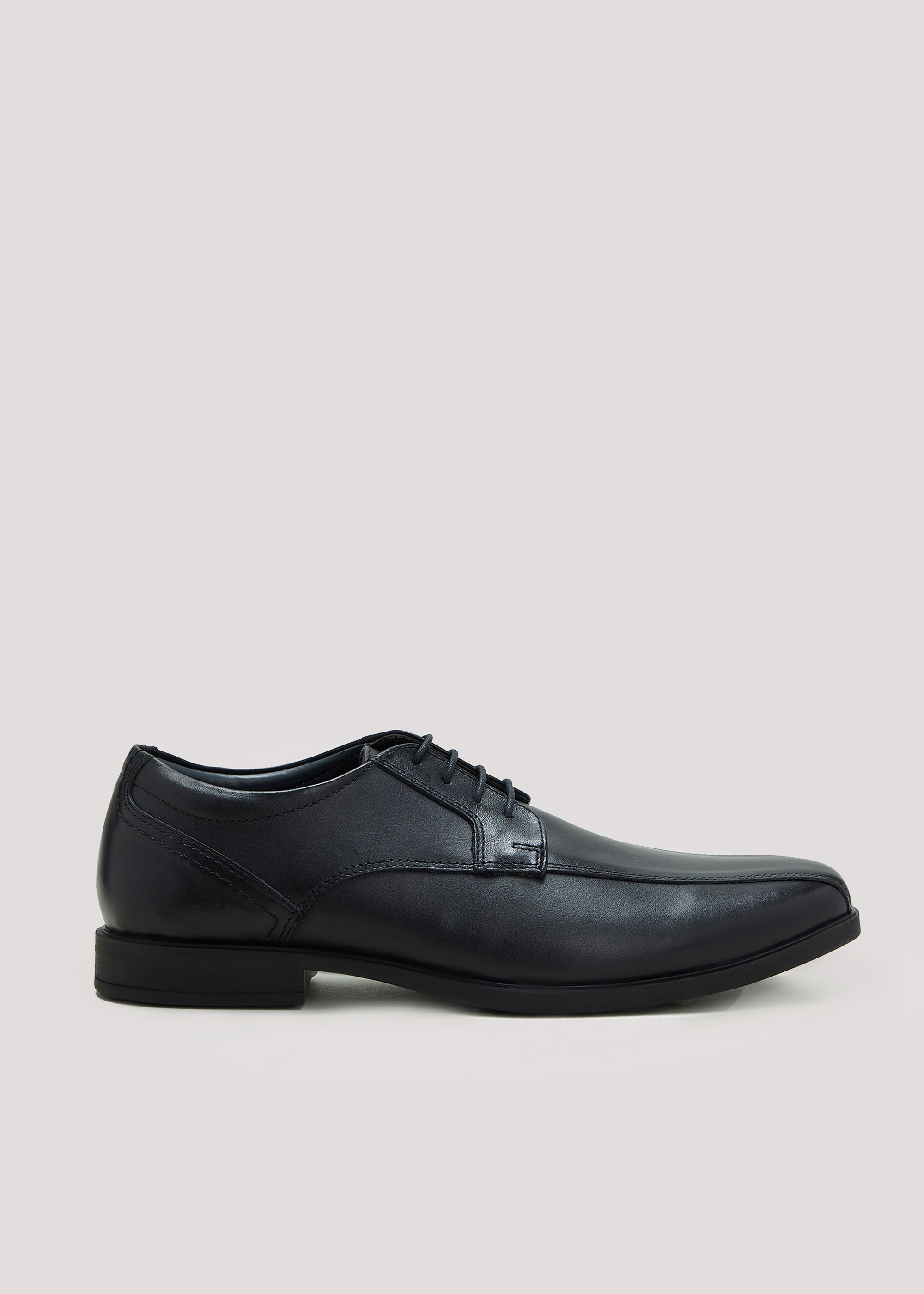 Soleflex Black Tramline Derby Shoes - Size 6 | Matalan
