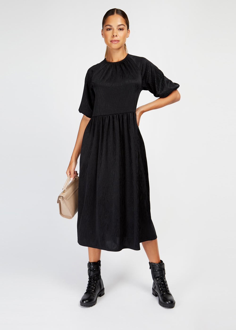 Girls on Film by Dani Dyer Animal Print Jacquard Midi Dress - 12