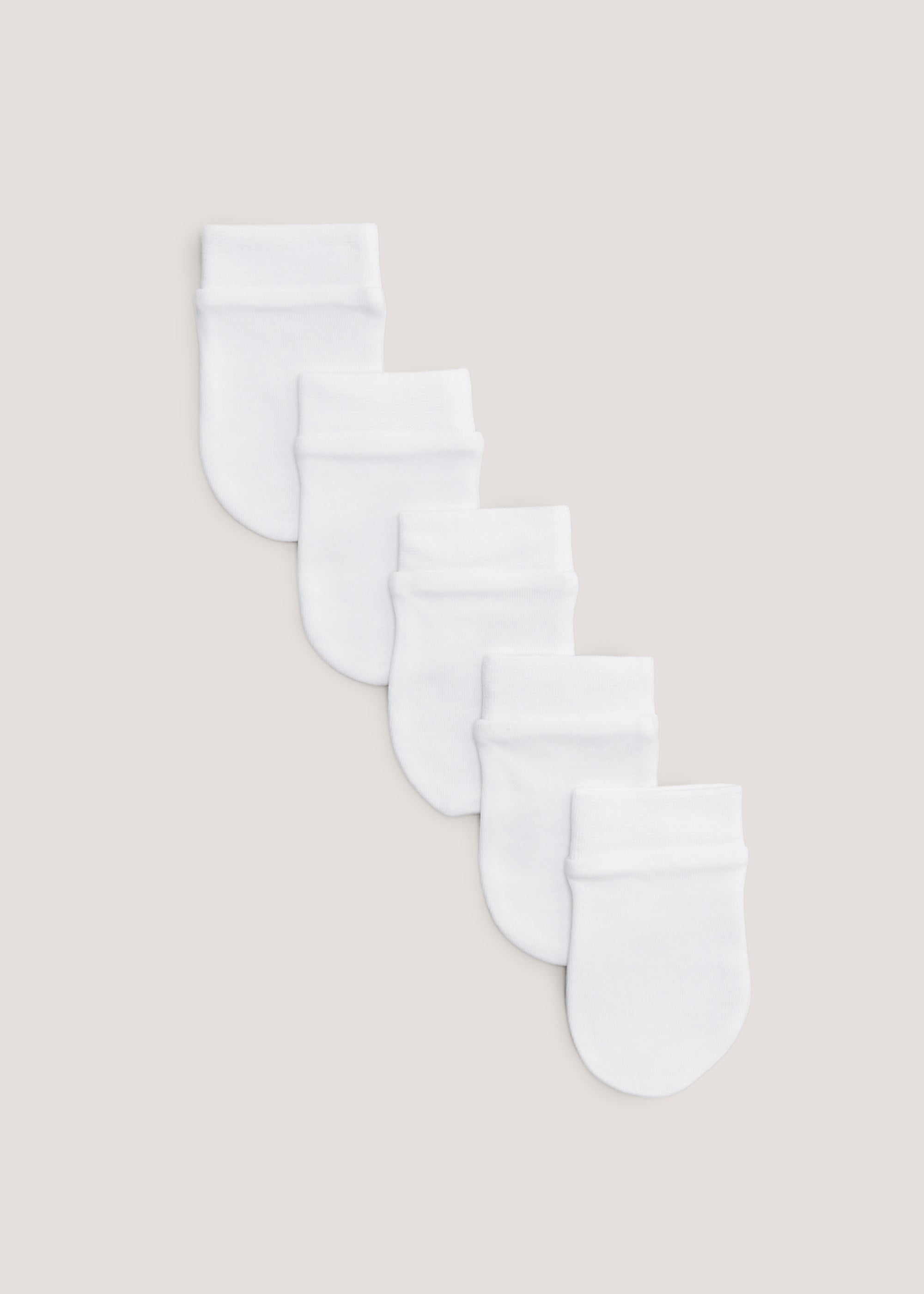 Baby 5 Pack White Scratch Mitts - One Size | Matalan