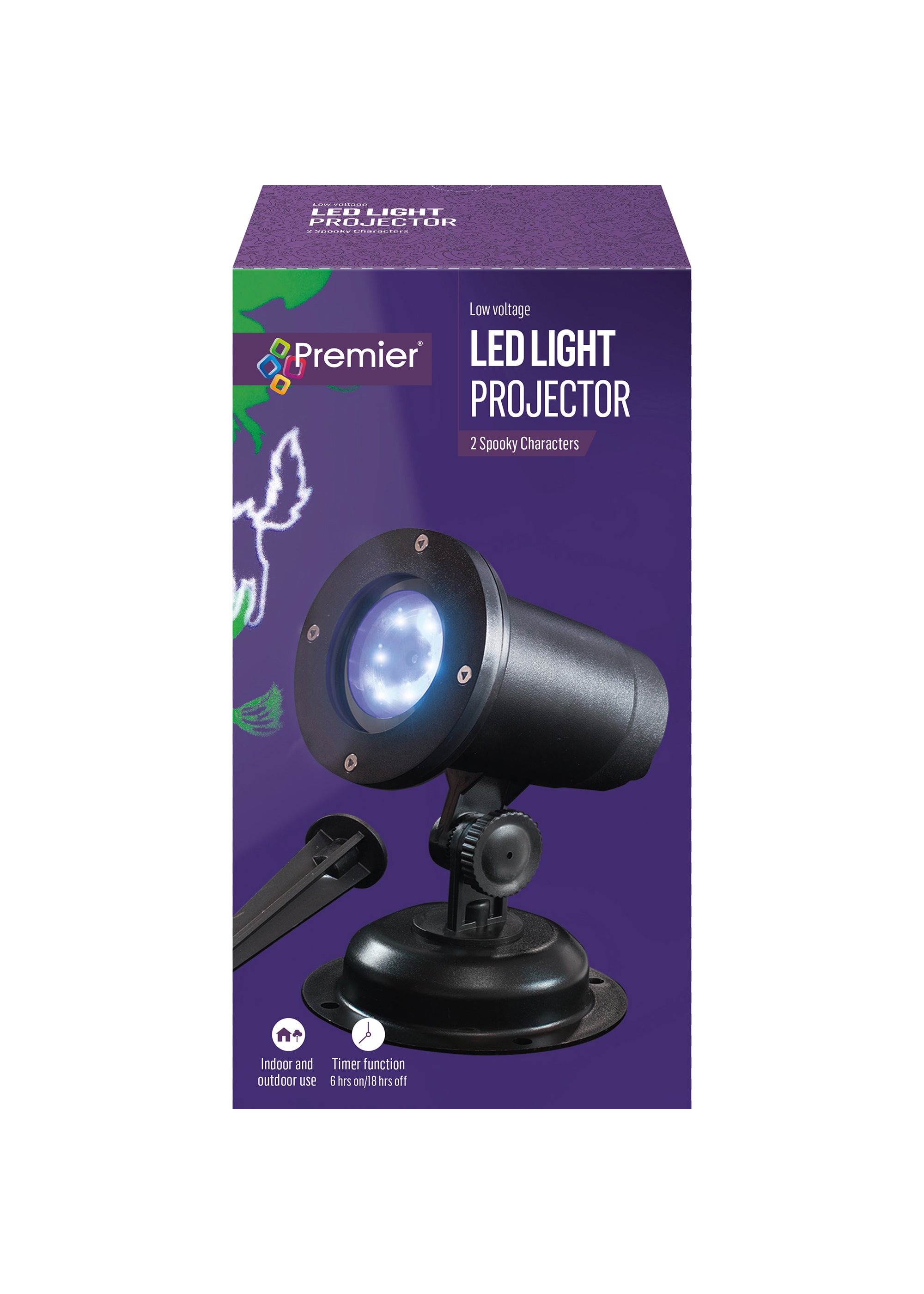 Premier Decorations Flying Witch and Cats LED Light Projector - One Size