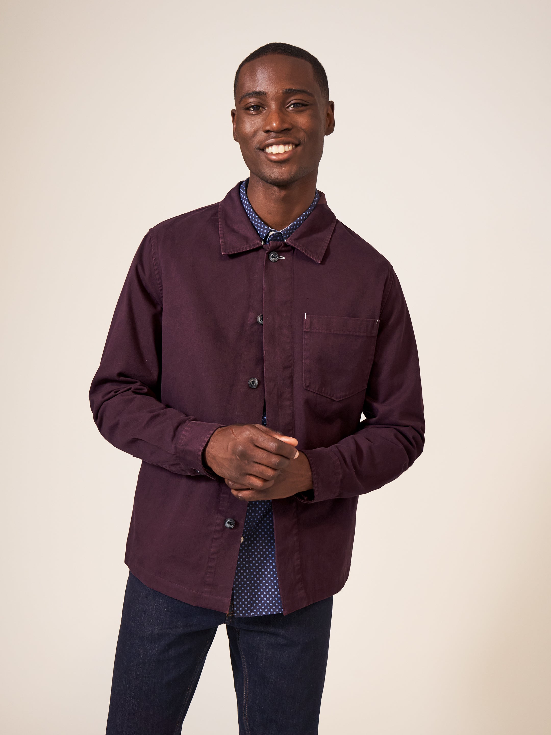 Everade Shacket - Dunkelviolett - L | White Stuff