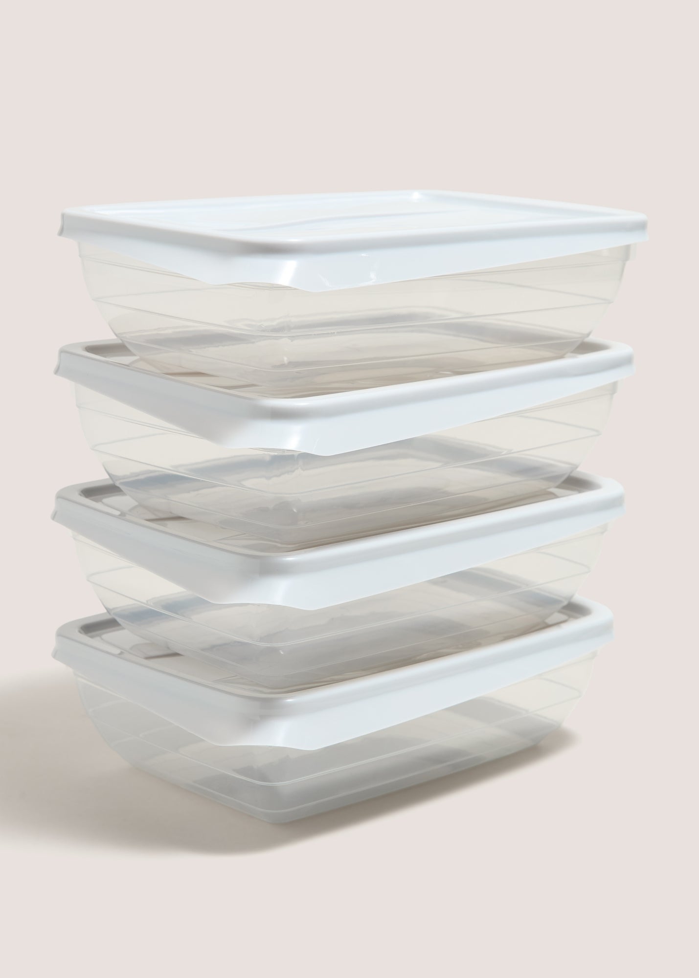 4 Pack Clear Essential Containers | Matalan