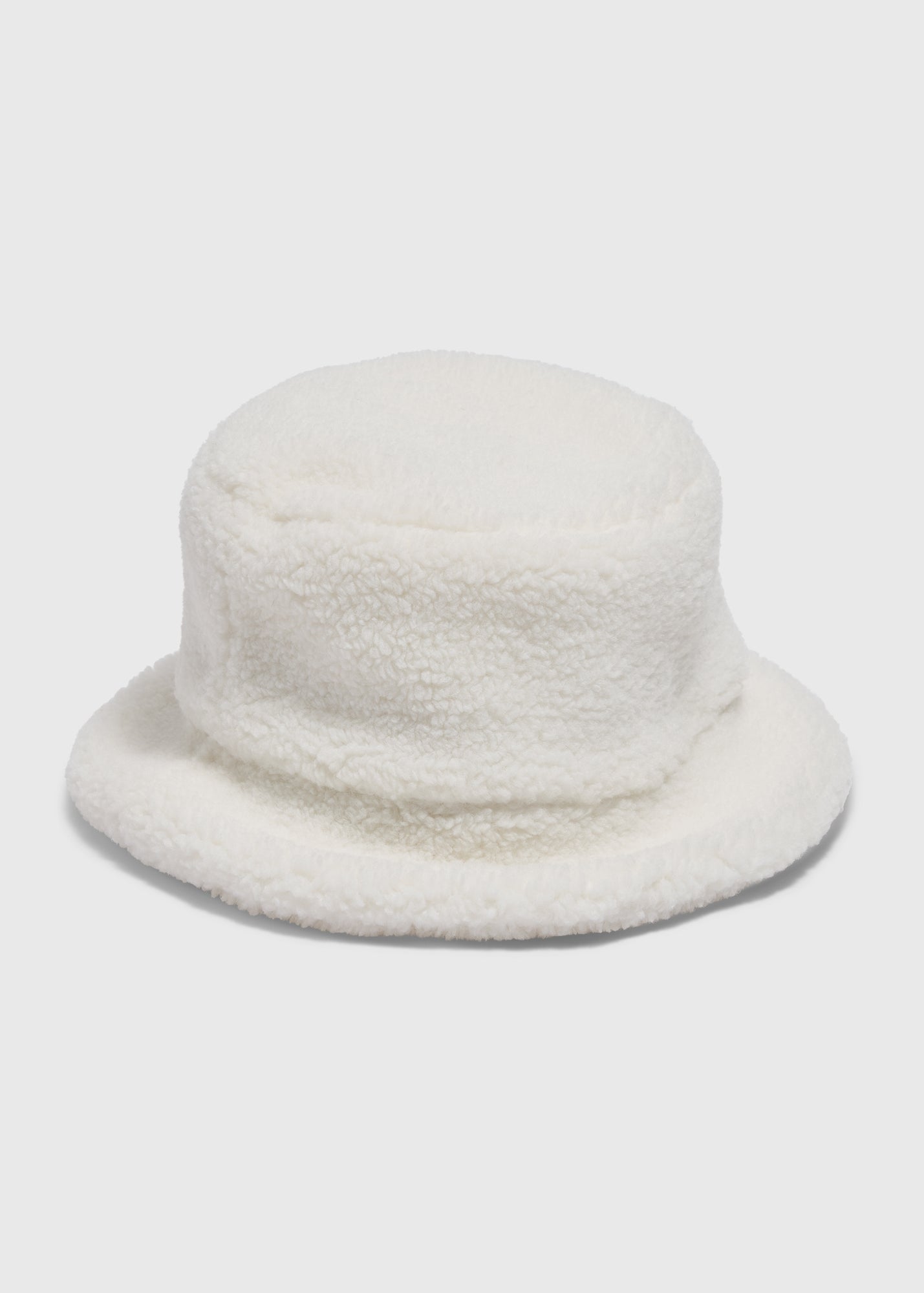 Kids Cream Borg Bucket Hat (3-10yrs) - Age 7-10 Years