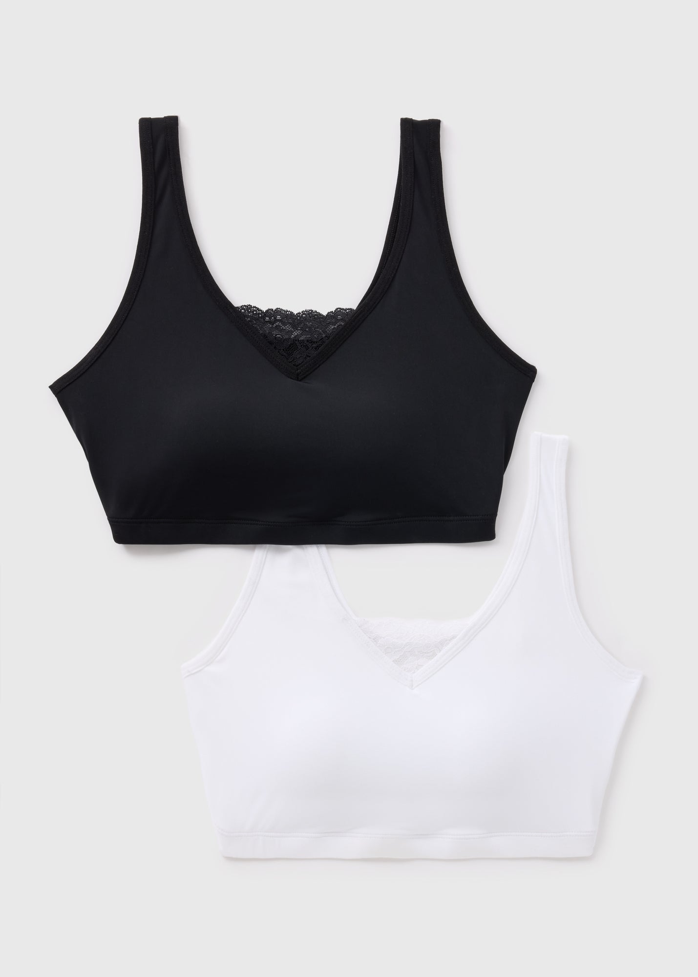 Menopause 2 Pack Black & White Bralettes - M Tick Approved - Small