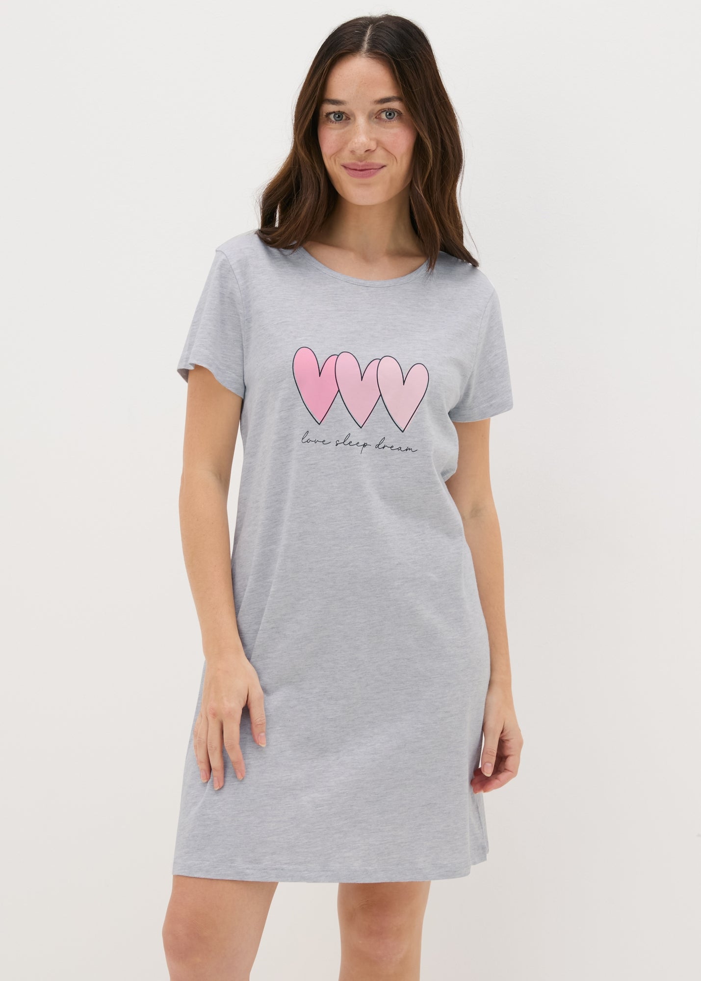 Grey Heart Nightie - Extra small