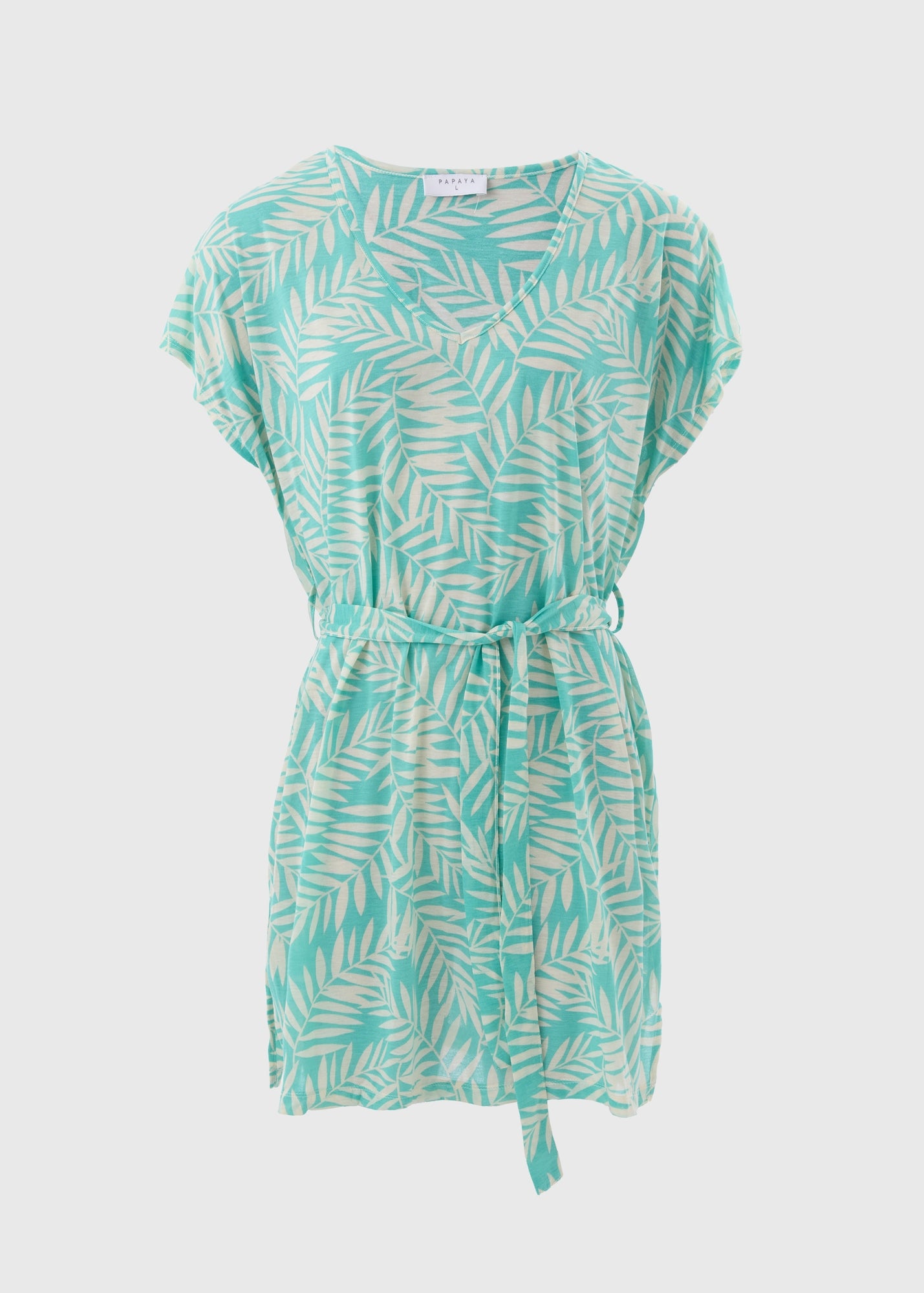 Turquoise Leaf Kaftan - Extra small