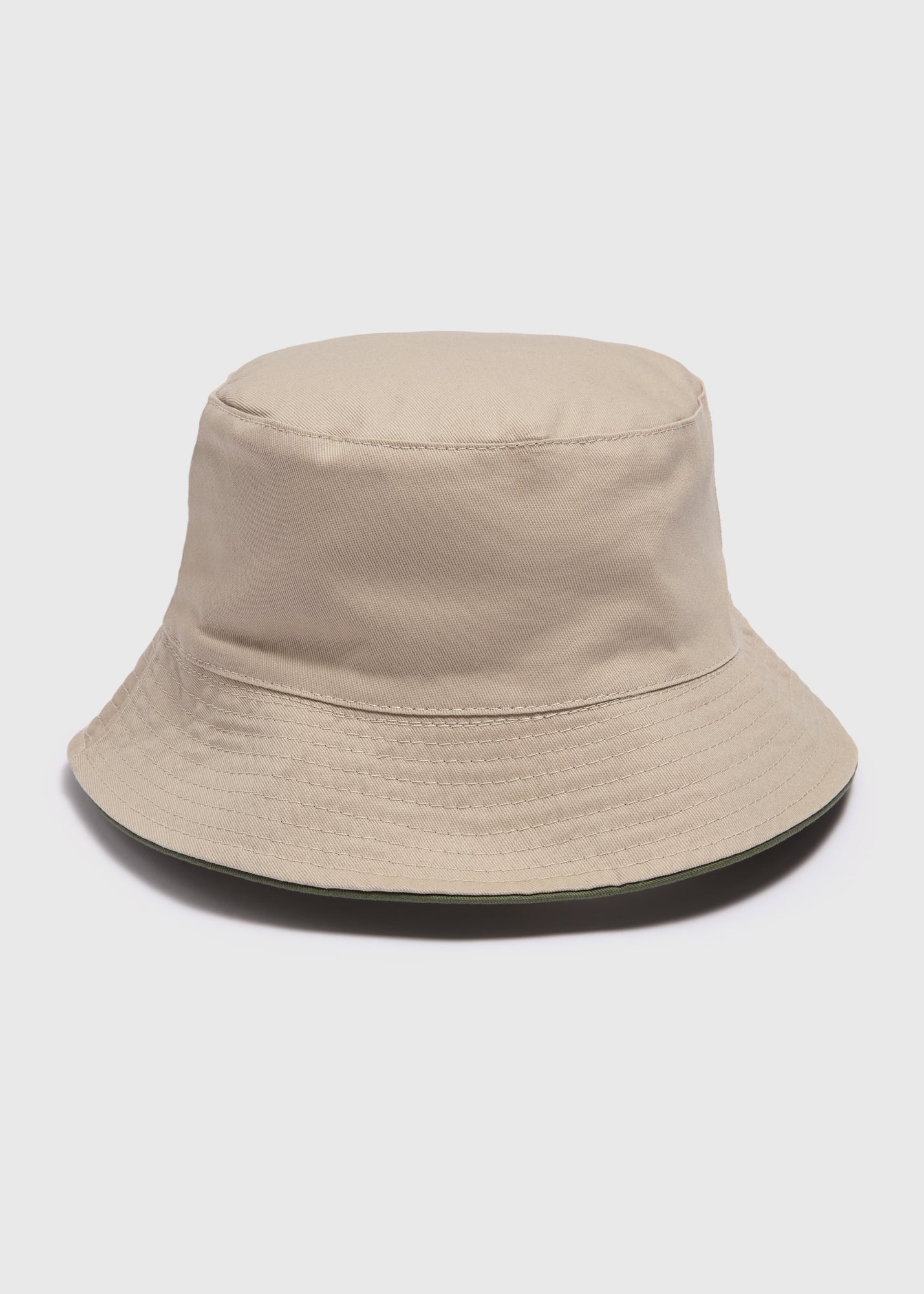Green and Stone Reversible Bucket Hat - Small/Medium