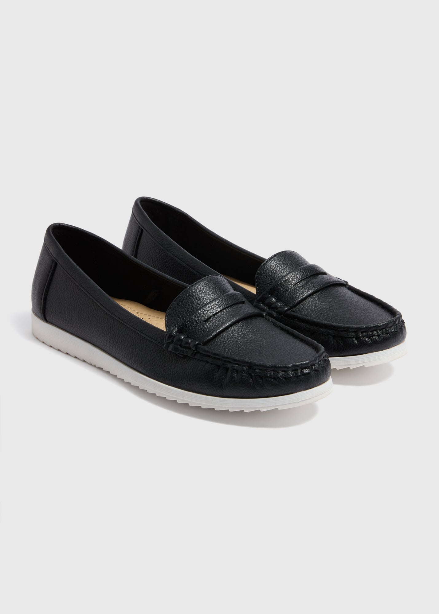 Soleflex Black Loafer Shoe - Size 3 | Matalan