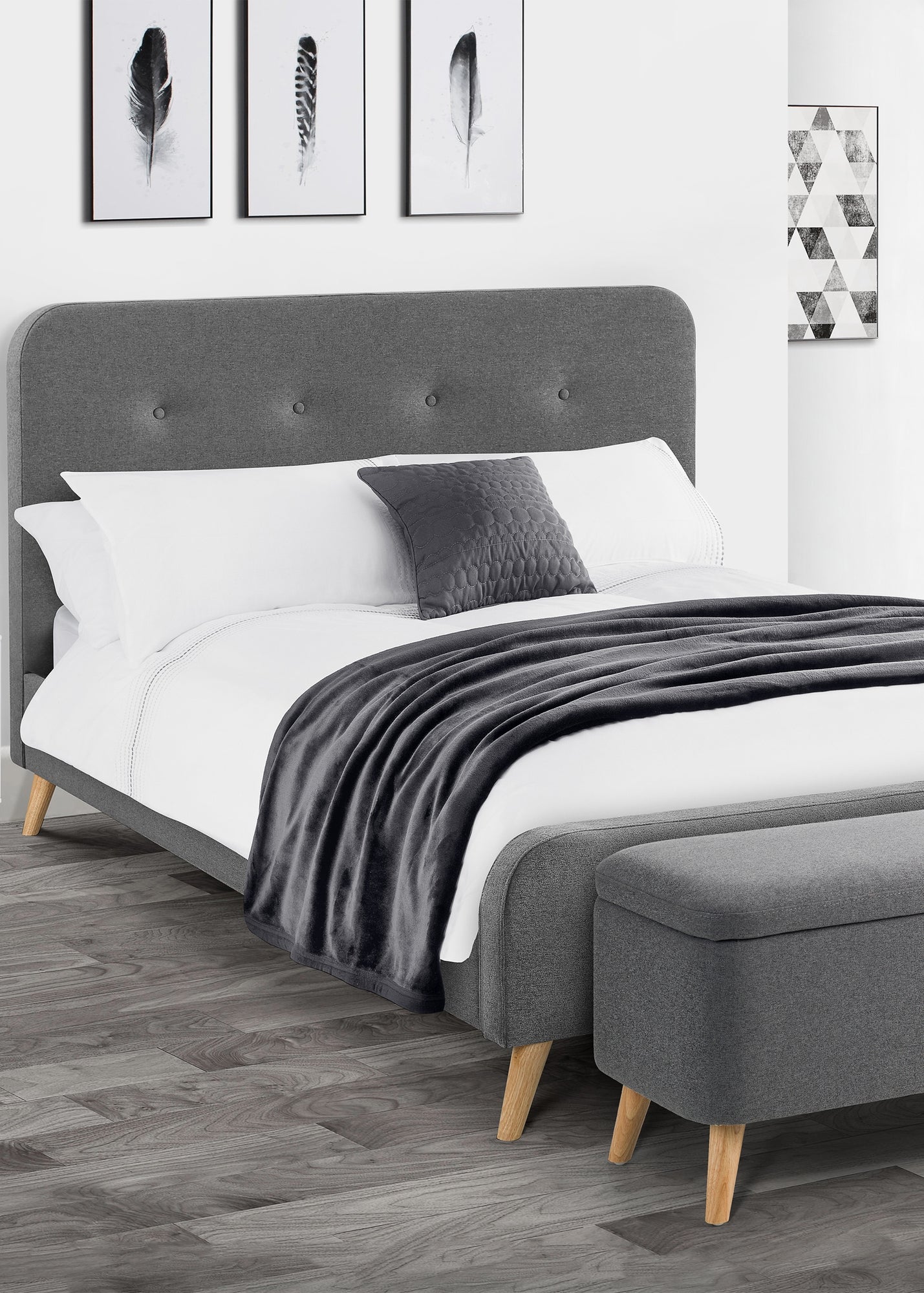Julian Bowen Grey Astrid Bed - King