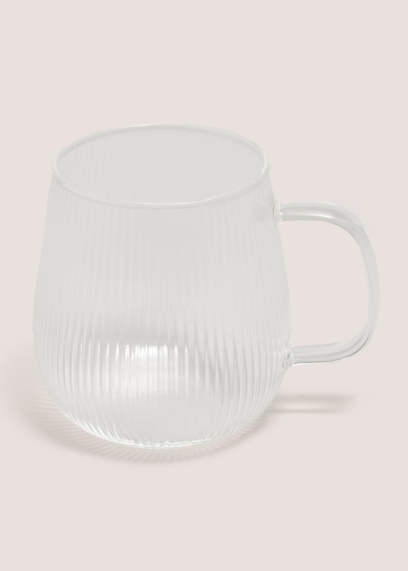 Glass Ribbed Mug