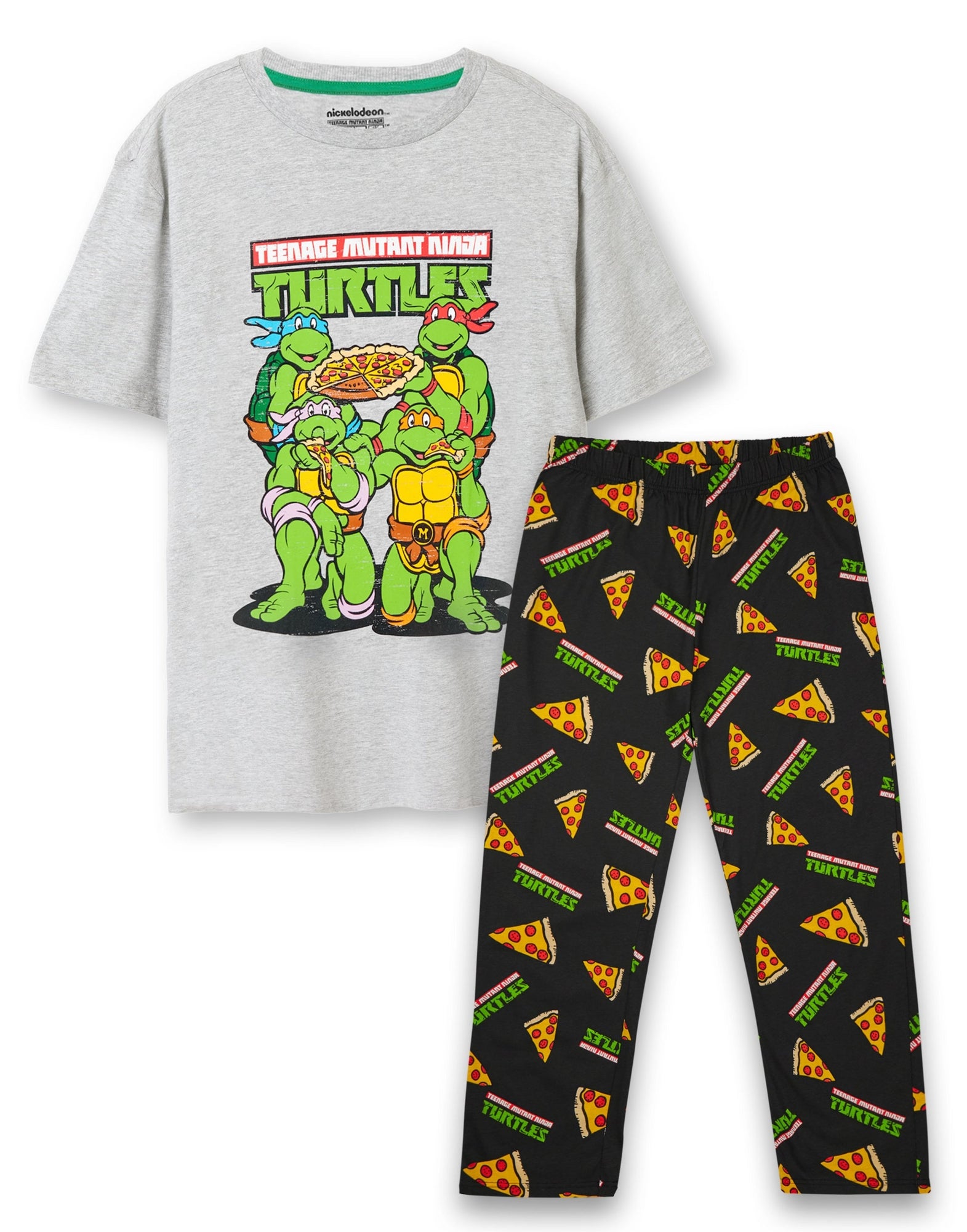 Teenage Mutant Ninja Turtles Black Pizza Pyjama Set - Small