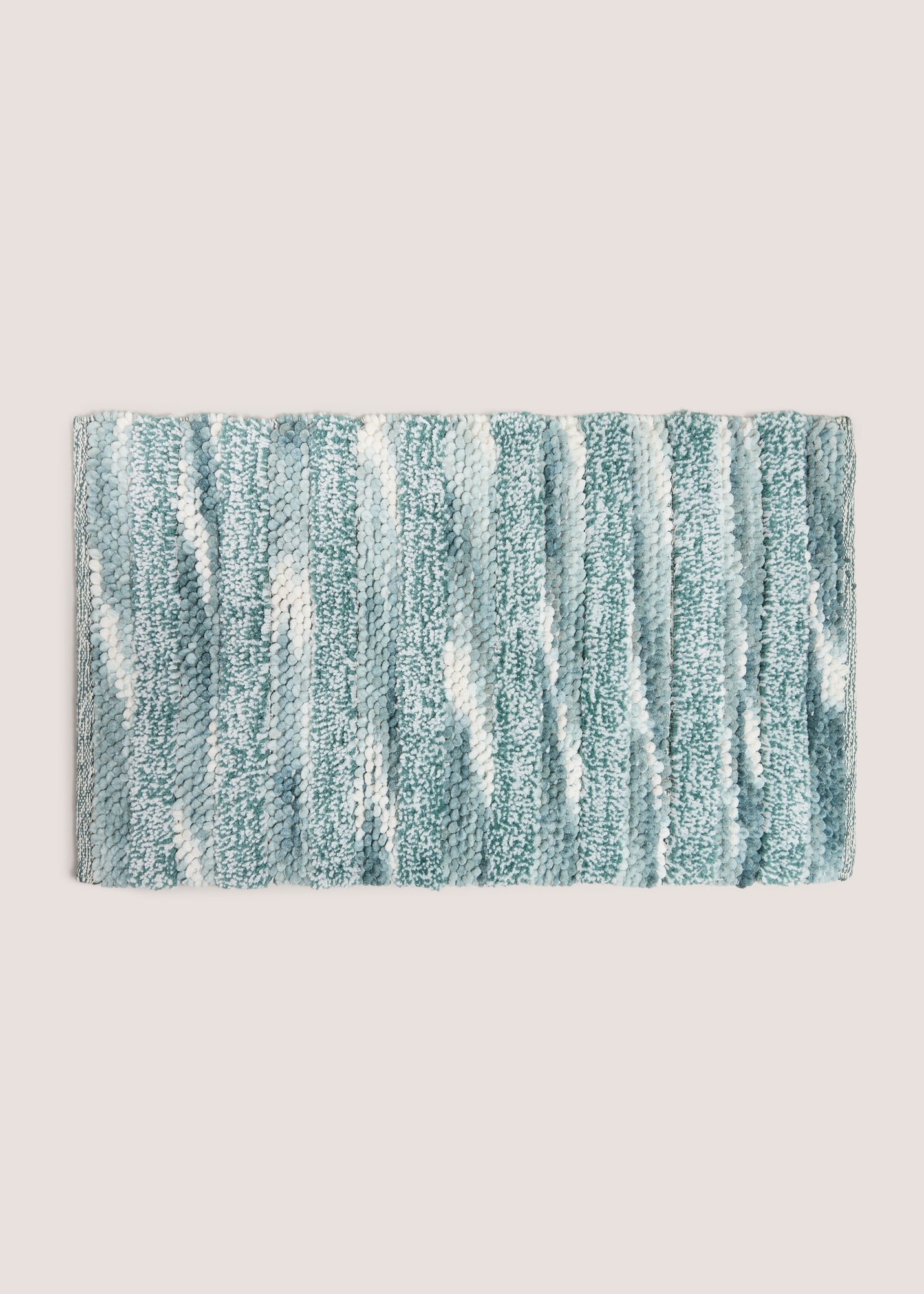 Blue Marl Chenille Bath Mat | Matalan