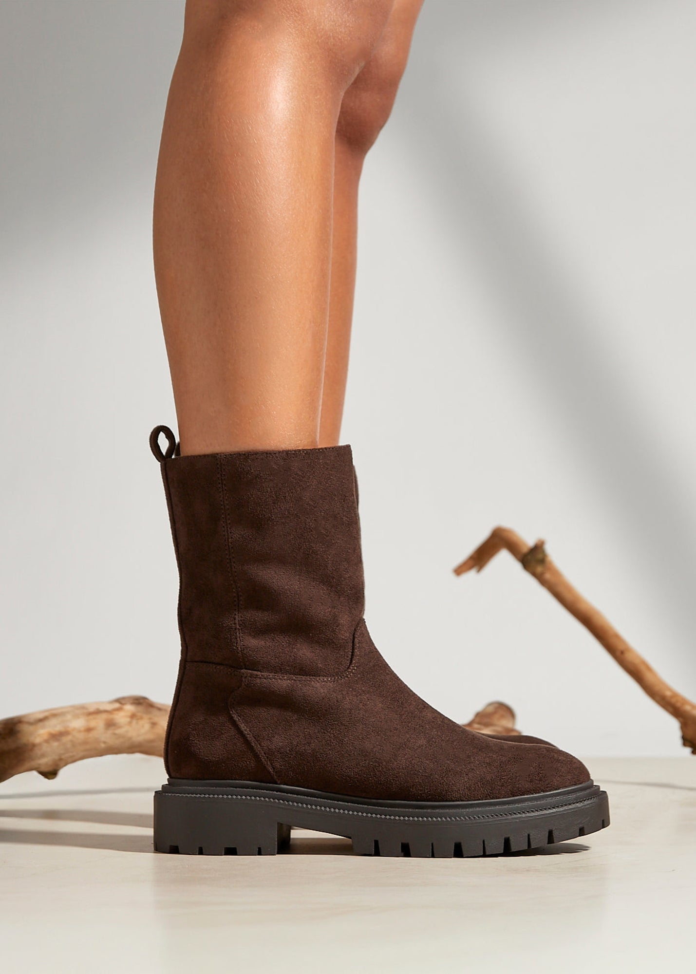 Linzi Bentley Brown Chunky Ankle Boots - 7 | Matalan