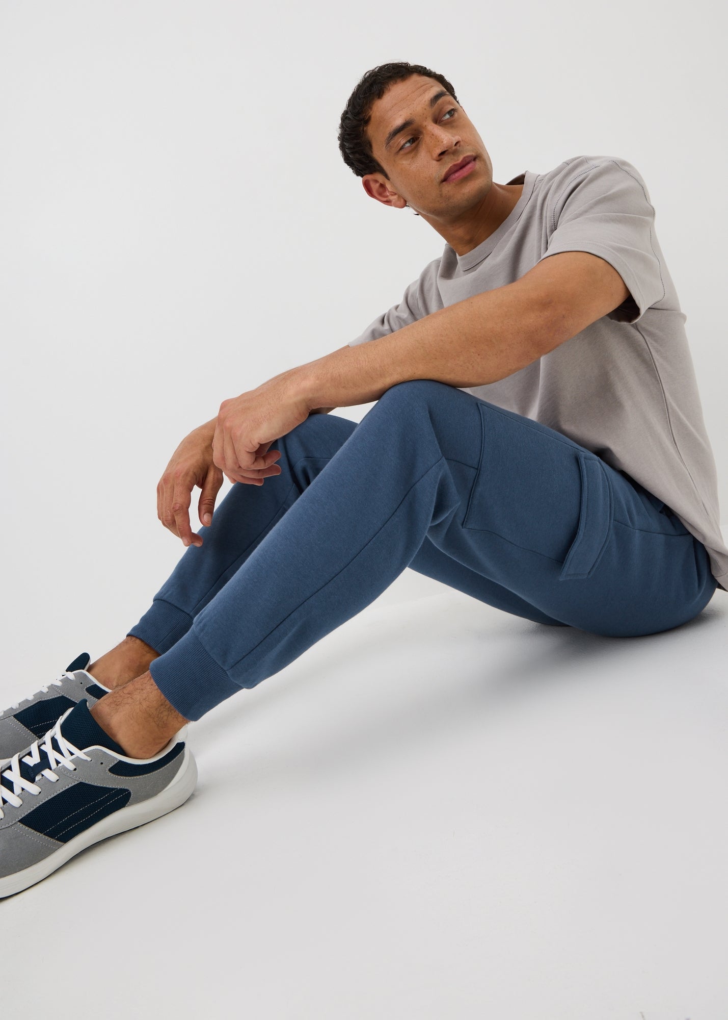 Blue Slim Fit Cargo Jogging Bottoms - XS | Matalan