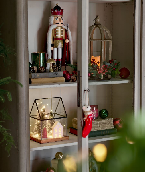How to decorate a fireplace for Christmas - Matalan
